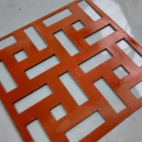 China Orange Architectural Perforated Metal Sheets For Construction Customizable Sizes for sale