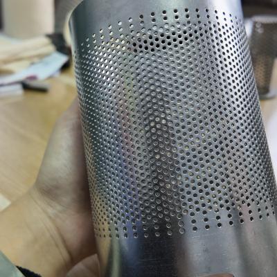 China Custom Micro Hole Perforated Filter Cylinder 0.2mm Stainless Steel 304 316L for sale