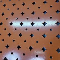 China Orange Architectural Perforated Metal Sheets For Construction Customizable Sizes for sale