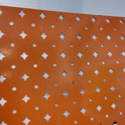 China Orange Architectural Perforated Metal Sheets For Construction Customizable Sizes for sale