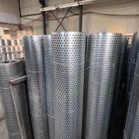 China Blue Perforated Steel Plate Round Holes 1.22x2.44m 0.5-3mm Architectural Decoration for sale