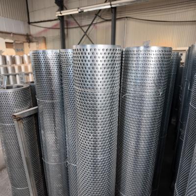 China Blue Perforated Steel Plate Round Holes 1.22x2.44m 0.5-3mm Architectural Decoration for sale