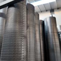 China 304 Stainless Steel Round Hole Bar Grating 1.22x2.44m for Fish Pond Filtration for sale