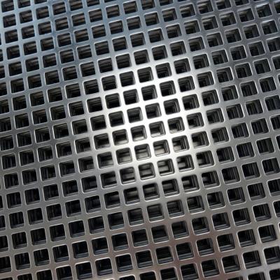 China 1.5mm Thick Square Hole Galvanized Perforated Metal Sheet 1.22x2.44m Silver for sale