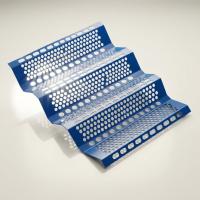 China Blue Special Shaped Hole Perforated Metal Screen Divider for sale