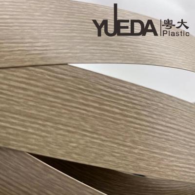 China Yellow Wood Grain Edge Banding Strips 0.3-3mm Thickness with 3000+ Pattern Options for Furniture Manufacturing for sale
