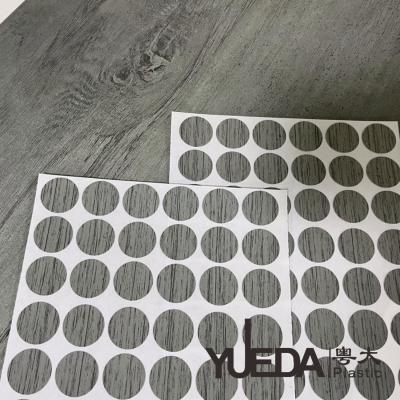 China YUEDA PVC Self-Adhesive Screw Cover Stickers 10-50mm Diameter for Furniture Panel Hole Concealment for sale