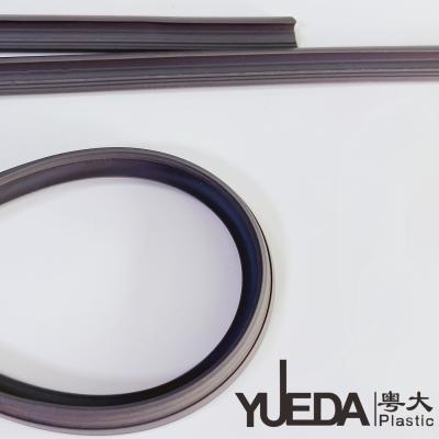 China Custom PVC Extruded Profiles for Furniture Fittings - High Impact Resistance, Grey-Black Color, 7-14 Day Delivery for sale