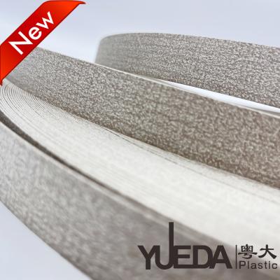 China PVC Wood Grain Veneer Edge Banding 0.3-3mm Thickness Custom Length with Hot Melt Adhesive for sale