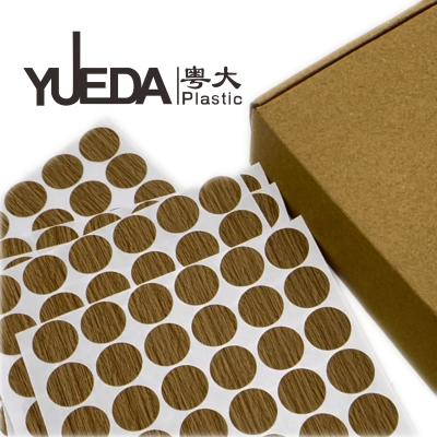 China 21mm Diameter PVC Screw Cap Stickers - Waterproof Self-Adhesive Covers with Heat Resistance for sale