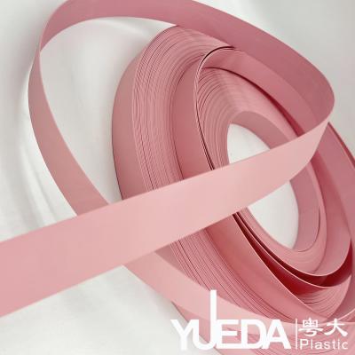 China M7934 Peach Pink PVC Edge Banding for Furniture - Dust Prevention High Toughness 0.4-3mm Thickness for sale