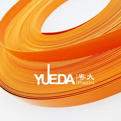 China Orange PVC ABS Edge Banding Tape 22mm x 2mm Furniture Edge Sealing Dust Prevention for sale