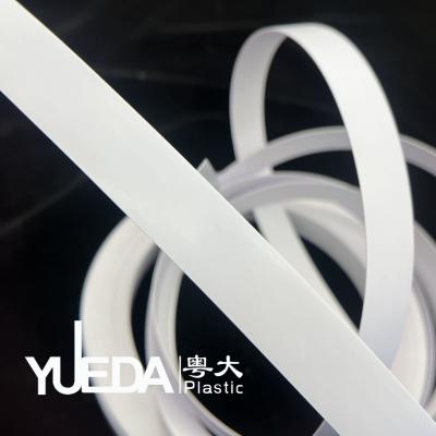 China White Edge Banding Strips for Office Desks - High Flexibility & Wear Resistant PVC/ABS Furniture Edging for sale