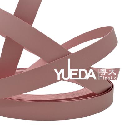 China Soft Pink PVC ABS Edge Banding Tape Heat Resistant 2mm Thickness Furniture Edging Strip for sale