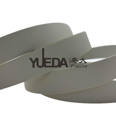 China Matte Finish Wood Grain Edge Banding Strip Custom Width Flexible PVC for Furniture for sale