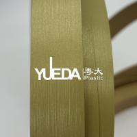 China 2mm PVC Edge Banding with Tassel Brushed Texture - Golden Wood Grain Finish, Custom Lengths 7-14 Day Delivery for sale