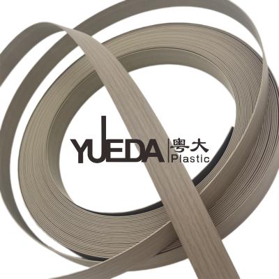 China Water Resistant Wood Grain PVC Edge Banding Tape 22mm x 2mm for Furniture for sale