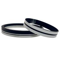 China Black White Dual Tone Edge Banding 22mm x 0.5mm PVC Furniture Trim for sale