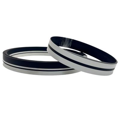 China Black White Dual Tone Edge Banding 22mm x 0.5mm PVC Furniture Trim for sale
