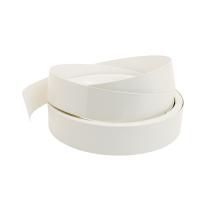 China White Silver Shimmer High Gloss PVC Edge Banding Strip 22mm x 0.5mm for Furniture Cabinet Wardrobe Trim for sale