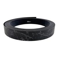 China A1789 Black Grey Marble Grain PVC Edge Banding 22mm x 2mm High Definition Printed Crack Vein Furniture Edge Sealing Strip for sale