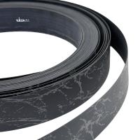 China A1789 Black Grey Marble Grain PVC Edge Banding 22mm x 2mm High Definition Printed Crack Vein Furniture Edge Sealing Strip for sale