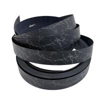 China A1789 Black Grey Marble Grain PVC Edge Banding 22mm x 2mm High Definition Printed Crack Vein Furniture Edge Sealing Strip for sale