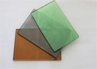 China Professional Decorative Tinted Glass , French Green Float Glass For Curtain Wall for sale