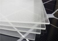 China Tempered Low Iron Clear Glass , Extra Clear Flat Solar Glass For Solar Production for sale