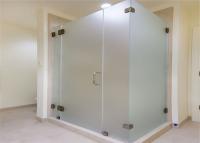 China Decorative Acid Etched Frosted Glass Sheets For Stair Railing / Shower Rooms for sale