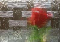China Room Decorative Tinted Glass , 4mm Thickness Coloured Patterned Glass For Balconies for sale