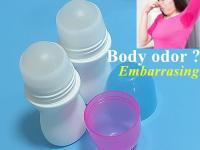 China Pink 70ml Plastic Roll On Bottle Perfume Refillable Roll On Deodorant Bottles for sale