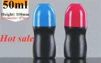 China Pink 70ml Plastic Roll On Bottle Perfume Refillable Roll On Deodorant Bottles for sale