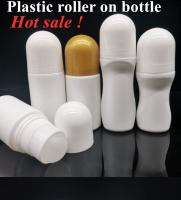 China 50ml HDPE Plastic Roll On Deodorant Bottle with Roller Ball for Cosmetics and Personal Care for sale
