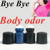 China 30ml 50ml 60ml Refillable Empty HDPE Plastic Roll On Deodorant Bottles Round Roller Ball for sale