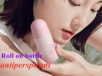 China 50ml Black Empty HDPE plastic roller ball Plastic Roll on Deodorant Antiperspirant Bottle with Black Lid for sale