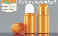 China Empty Refillable HDPE Roll On Bottles 30ml 50ml 60ml for Essential Oil Deodorant Cosmetic Packaging for sale