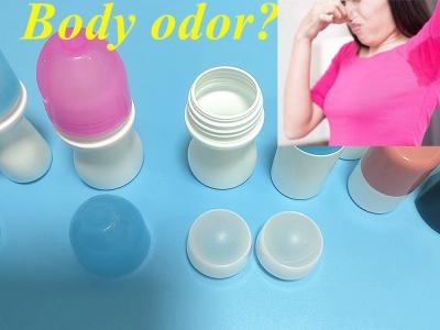 China HDPE Deodorant Roll on Bottle 50ml 60ml Antiperspirant Body Underarm Skin Care Plastic Packaging for sale