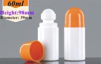 China 30ml 50ml 60ml HDPE Plastic Empty Deodorant Essential Oil Roll On Bottle Perfume Roller Bottle for sale
