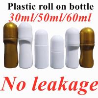 China 30ml 50ml 60ml HDPE Plastic Empty Deodorant Essential Oil Roll On Bottle Perfume Roller Bottle for sale