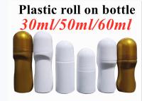 China 30ml 50ml 60ml Refillable empty Essential Oils Perfume Roll on Bottle Plastic Roller on Bottle with Plastic Roller ball for sale