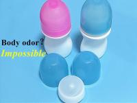 China 30ml 50ml 60ml HDPE White Plastic Roller Bottle Empty Refillable Roll-On Deodorant Travel Bottle for sale