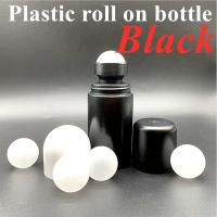 China 30ml 50ml 60ml HDPE White Plastic Roller Bottle Empty Refillable Roll-On Deodorant Travel Bottle for sale