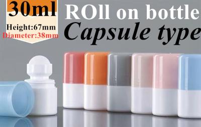 China White Orange 5ml Plastic Roller Bottles 100ml Empty Roll On Bottles Plastic for sale