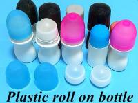 China HDPE 30ml 50ml 60ml 100ml White Cylindrical Roll On Bottle Deodorant Container with Plastic Ball for sale