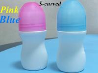 China 60ml Plastic Roll On Bottle Leak Proof Roll Up Deodorant Containers Cosmetic for sale