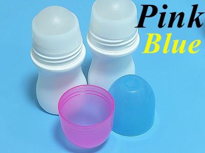 China 30ml 50ml 60ml HDPE Plastic Roll On Deodorant Bottle with Roller Ball for Body Odor for sale