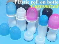 China 30ml 50ml 60ml HDPE Plastic Roll On Deodorant Bottle with Roller Ball for Body Odor for sale