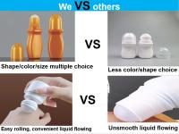 China 30ml 50ml 60ml HDPE Plastic Roll On Deodorant Bottle with Roller Ball for Body Odor for sale