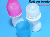 China 50ml PE Empty Roller ball Fragrant Body Bottle Antiperspirant Bottle empty plastic Roll on Deodorant Bottle for sale